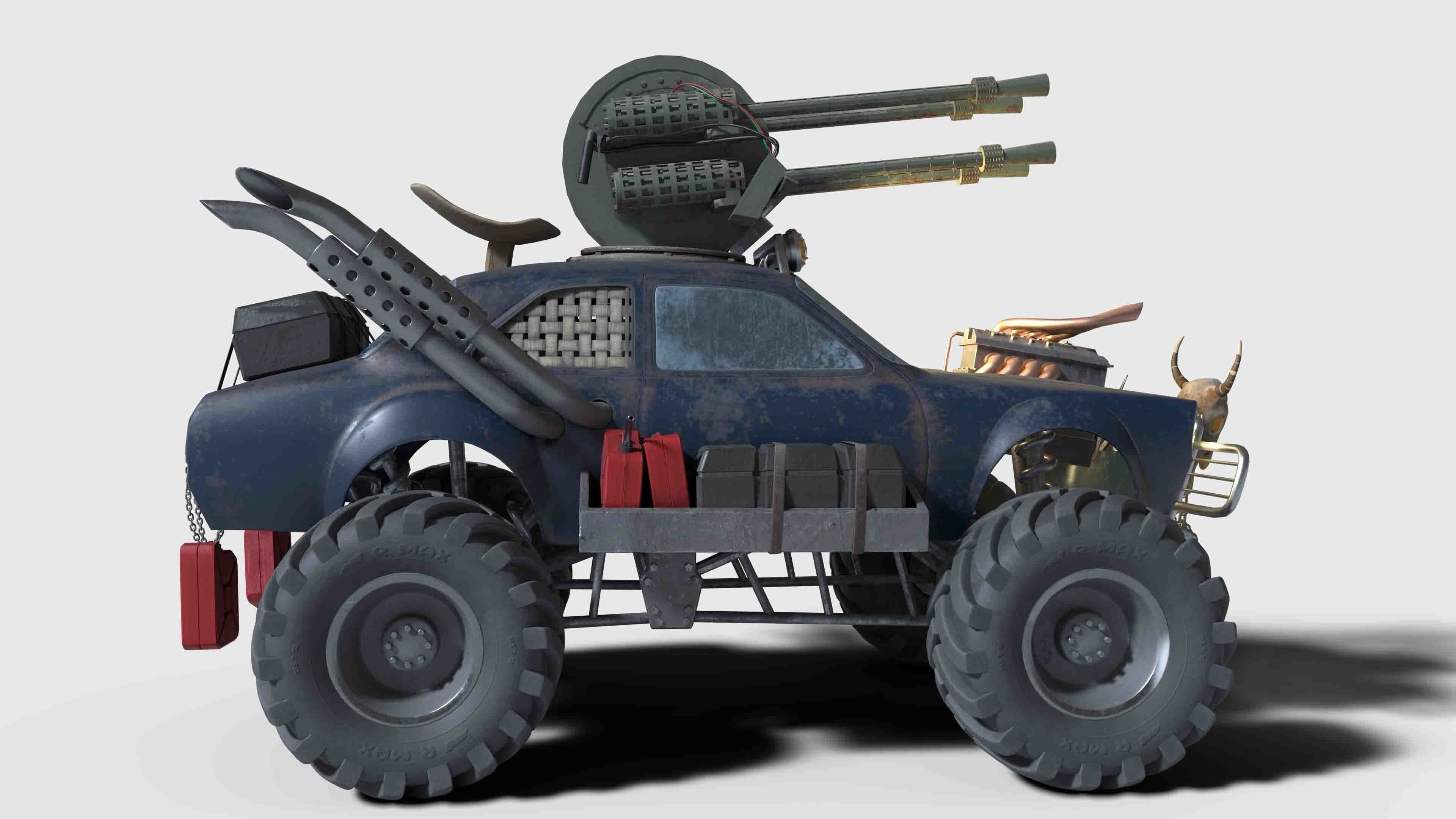 Monster car 3D model rigged | CGTrader