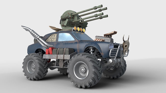 Monster car 3D model rigged | CGTrader