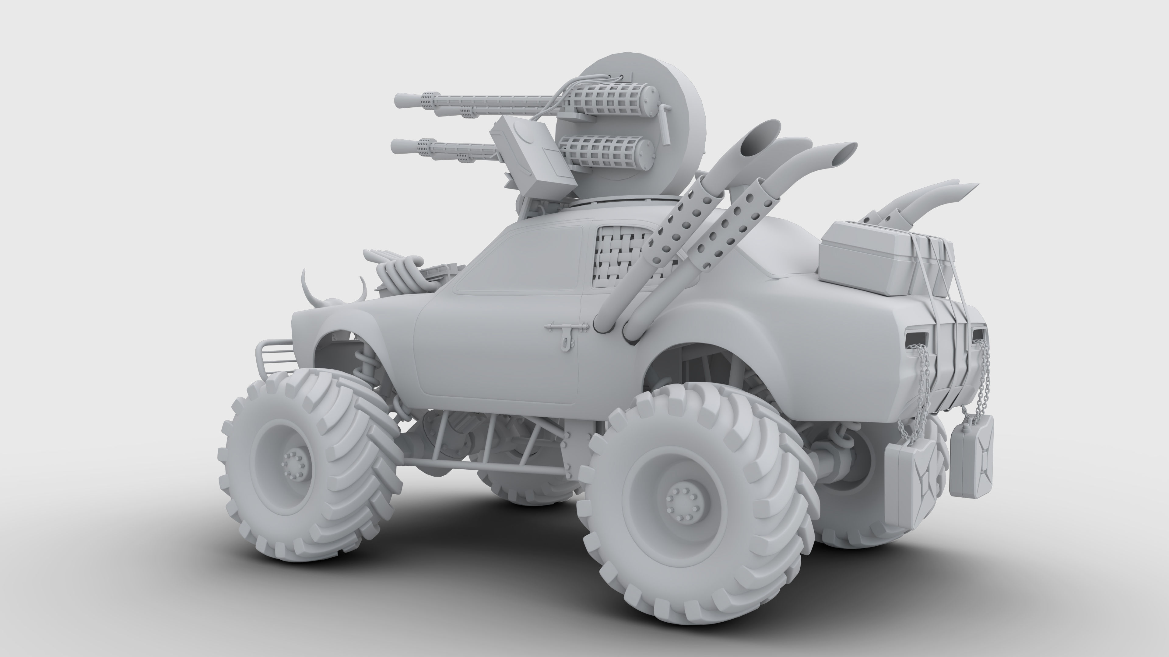 Monster car 3D model rigged | CGTrader