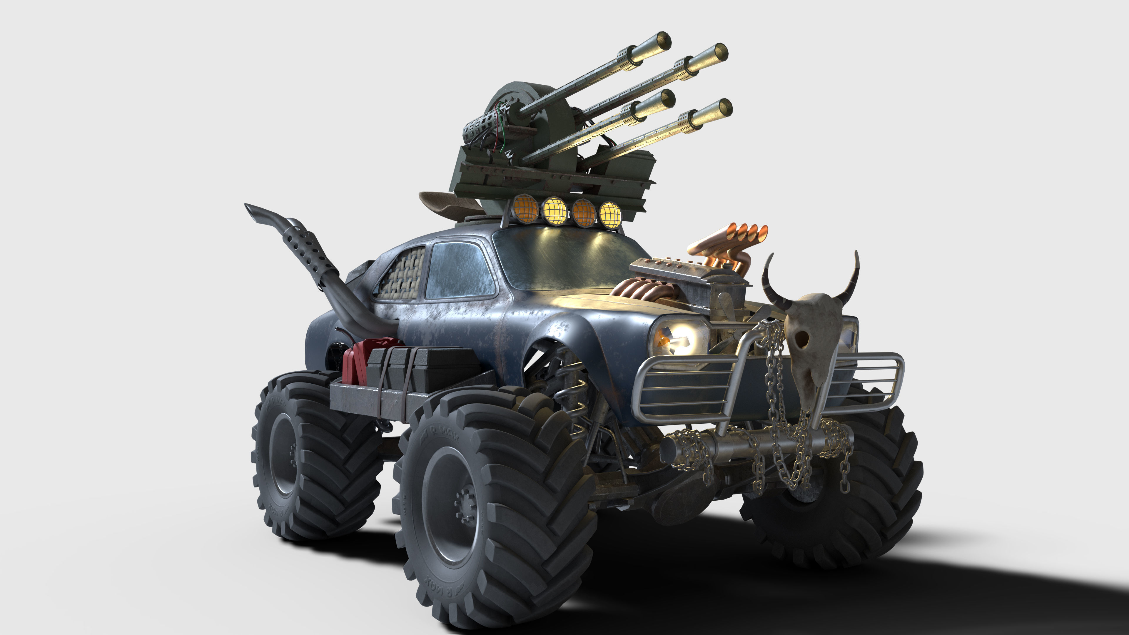 Monster car 3D model rigged | CGTrader