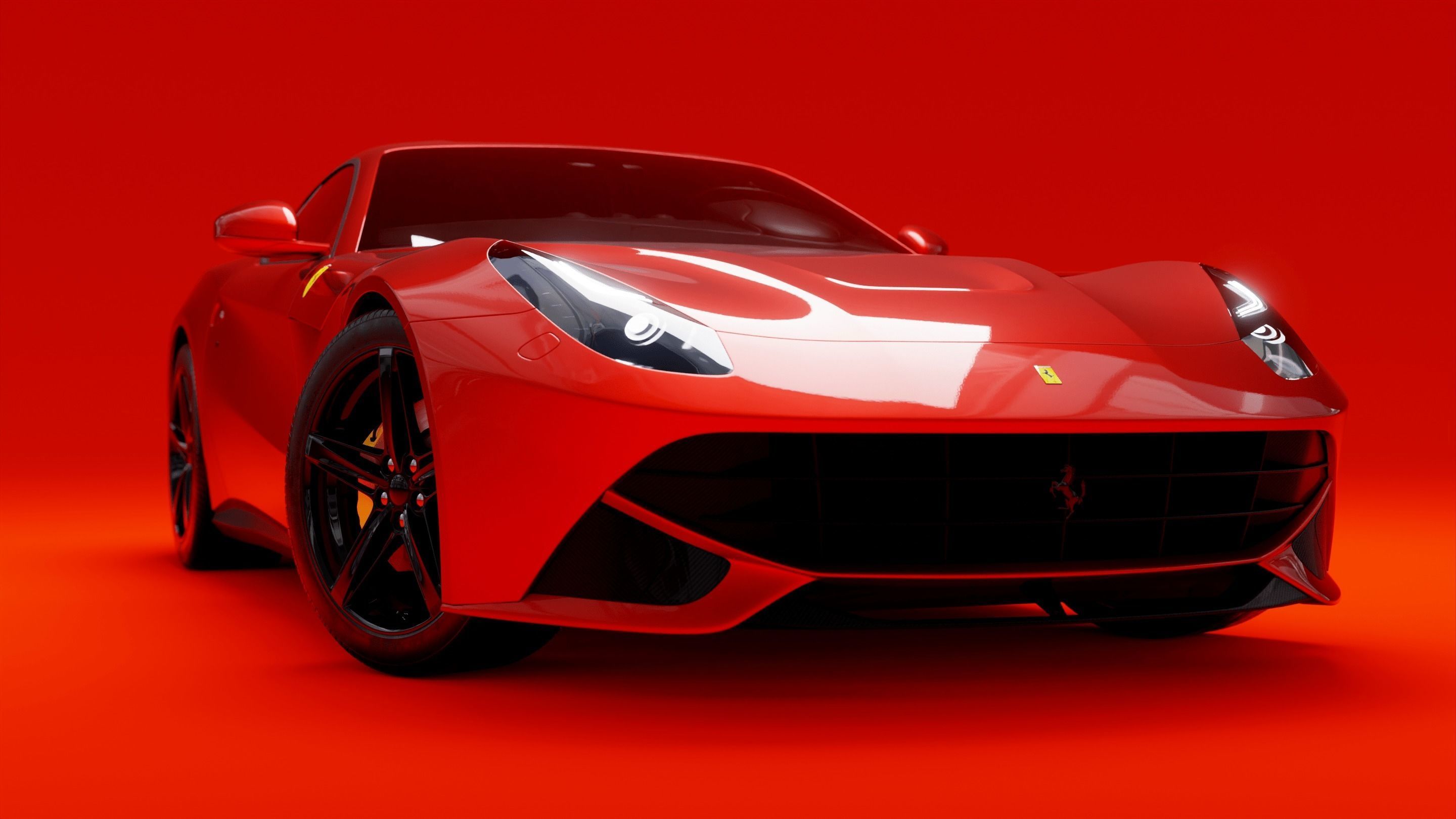 Ferrarri F12 Berlinetta Fully Rigged for blender 3D model rigged | CGTrader