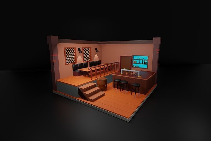 Pub from 19th century 3D model | CGTrader