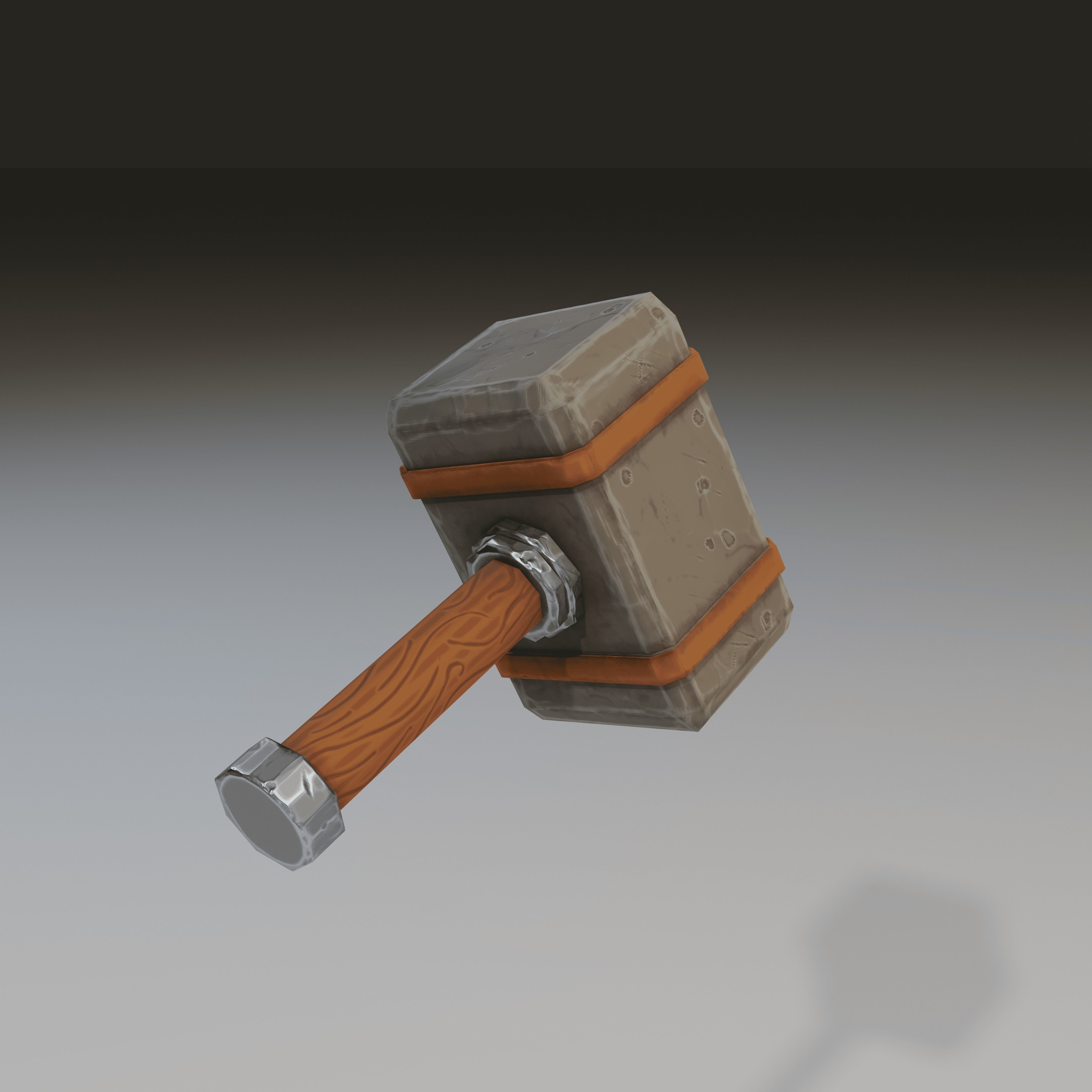 Stylized Hammer free VR / AR / low-poly 3D model | CGTrader