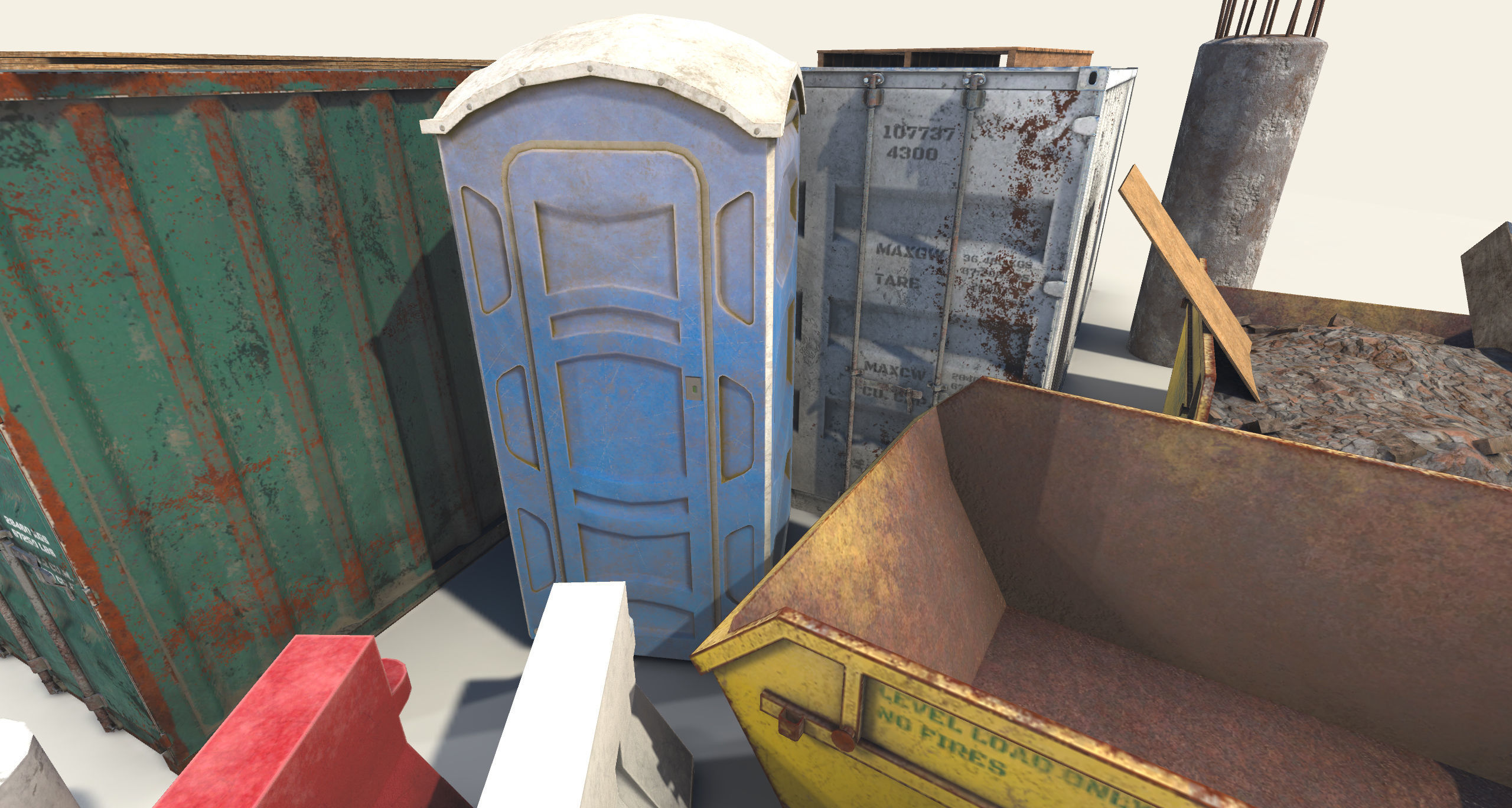 3D model Game Ready Construction Site Props VR / AR / low-poly | CGTrader