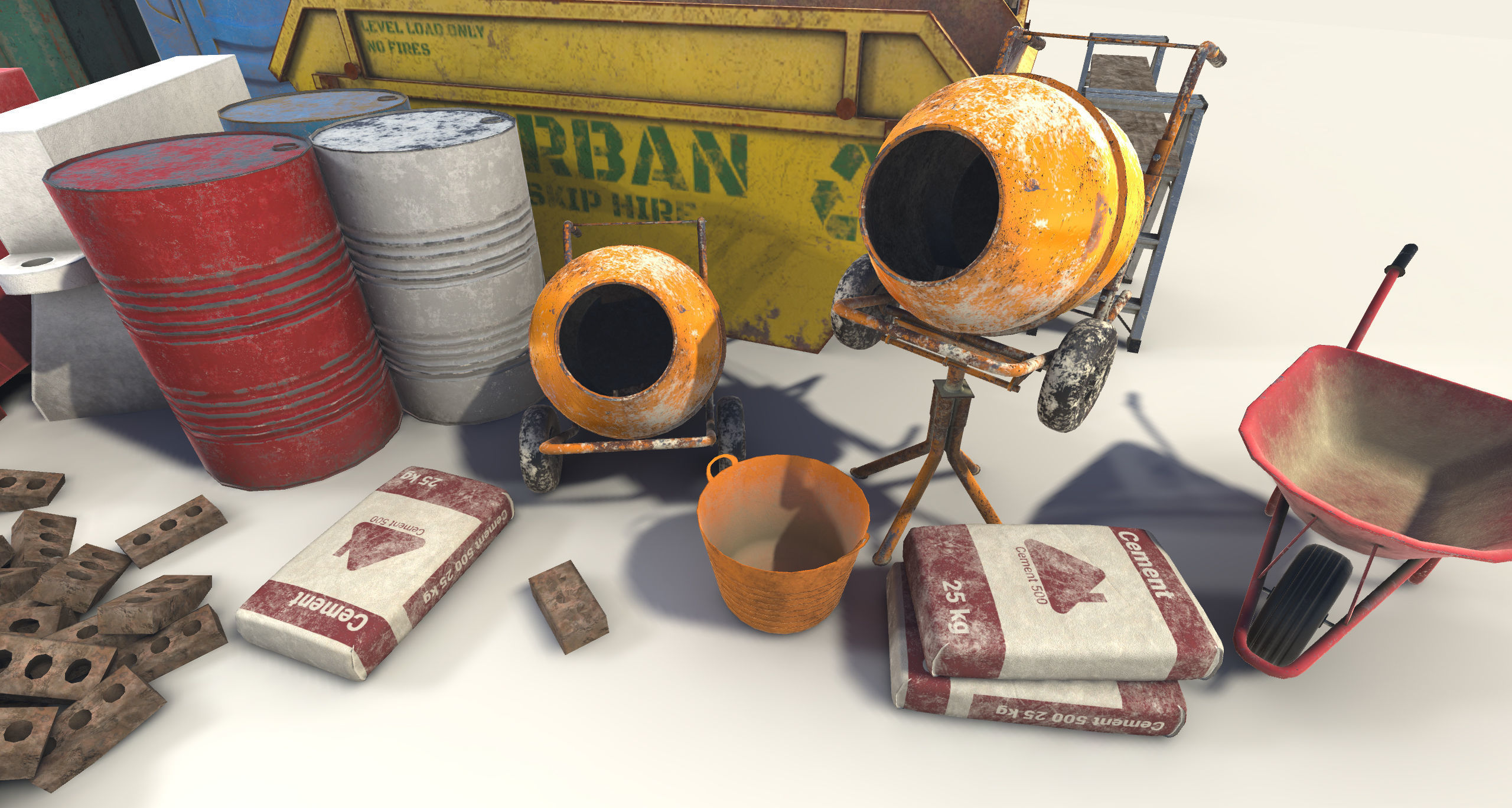 3D model Game Ready Construction Site Props VR / AR / low-poly | CGTrader