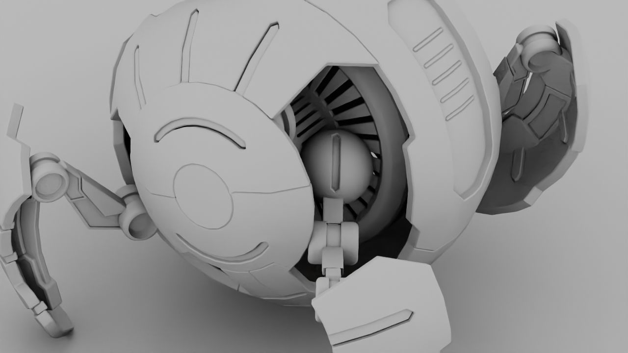 Ball Droid rigged- animated character 3D model animated rigged | CGTrader