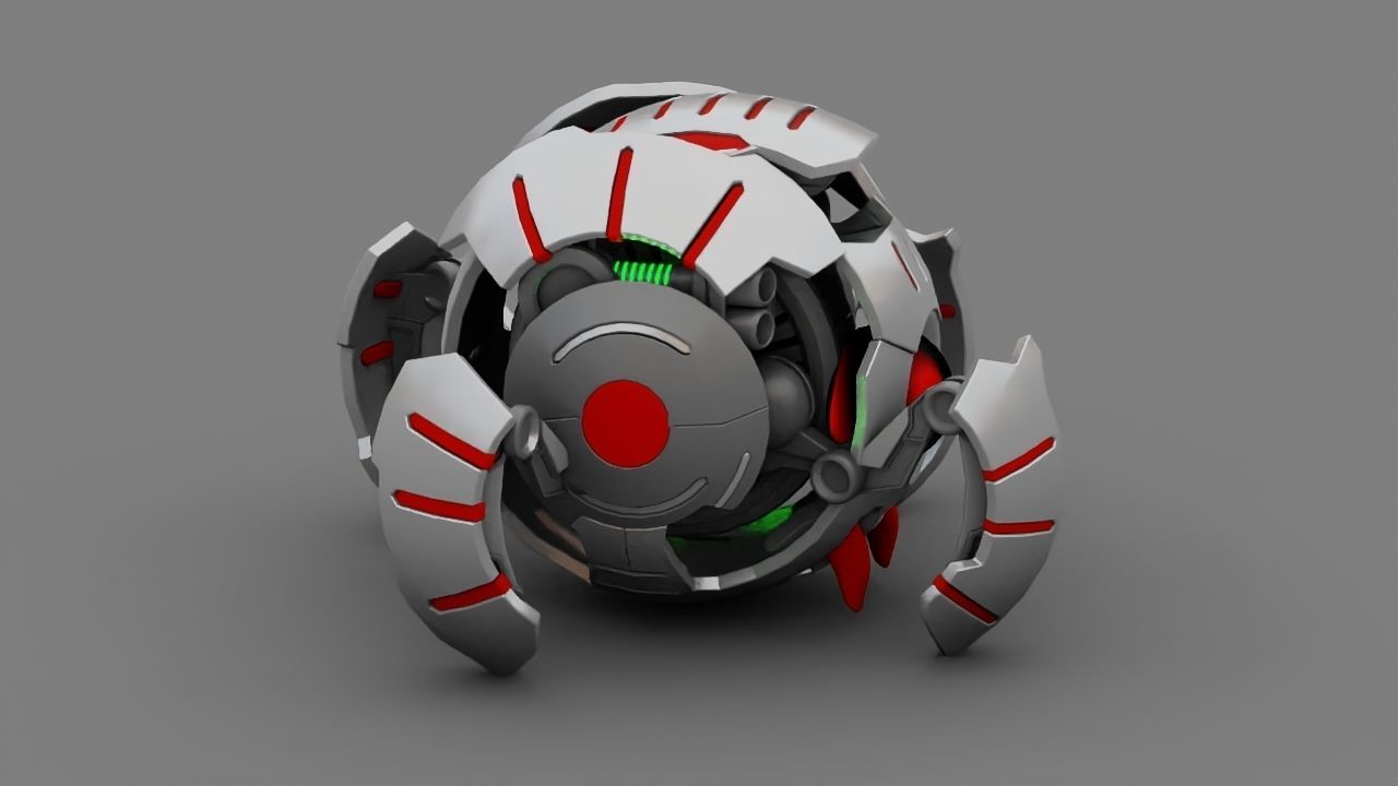 Ball Droid rigged- animated character 3D model animated rigged | CGTrader