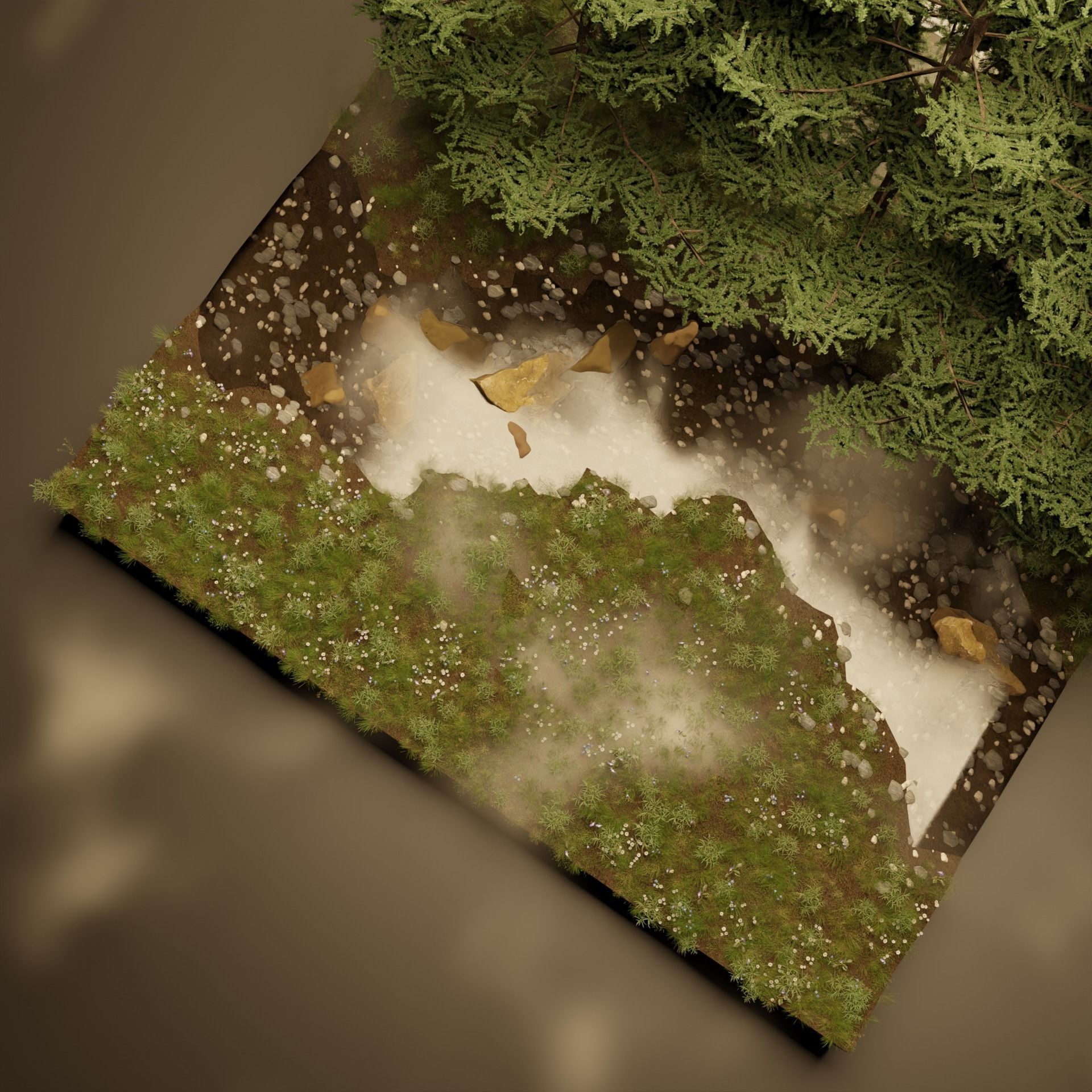 Foggy Forest Scene 3D model | CGTrader