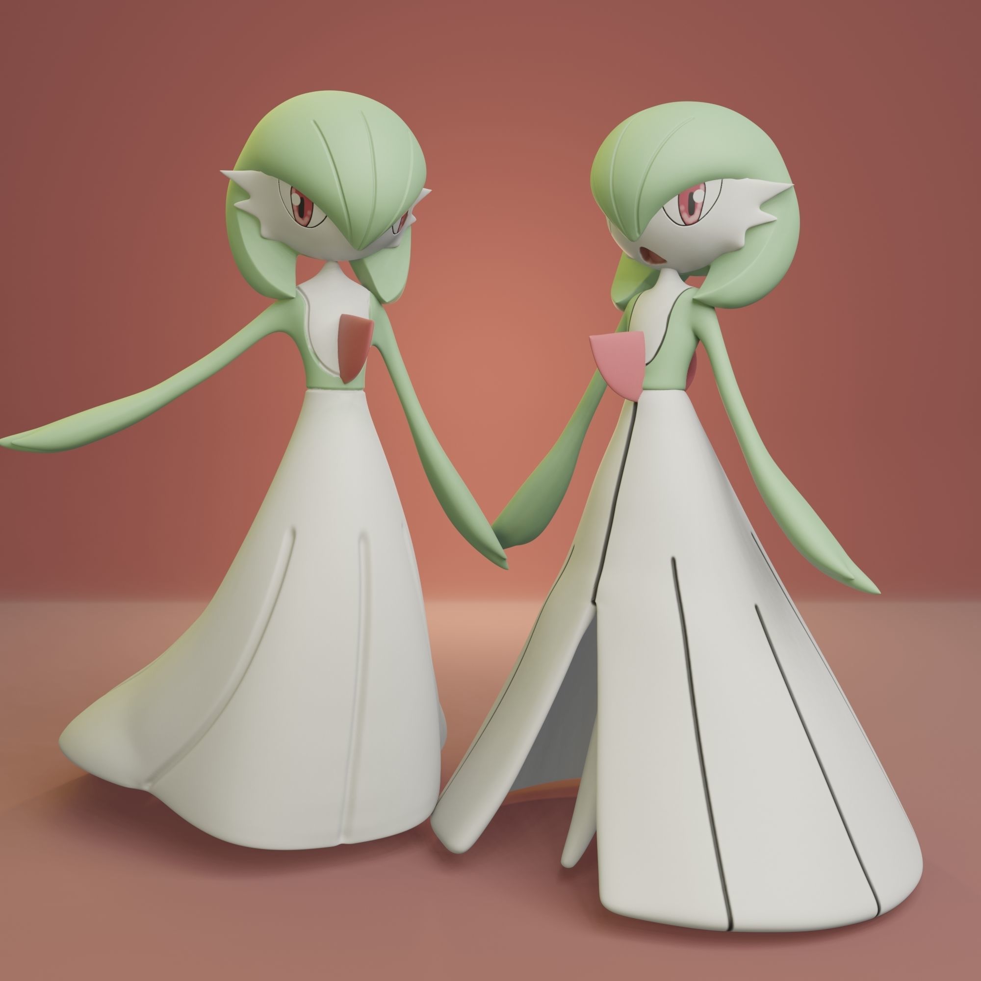 Pokemon - Gardevoir with 2 different poses 3D model 3D printable | CGTrader