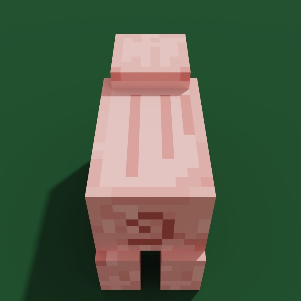 3D model MineCraft pig model VR / AR / low-poly | CGTrader