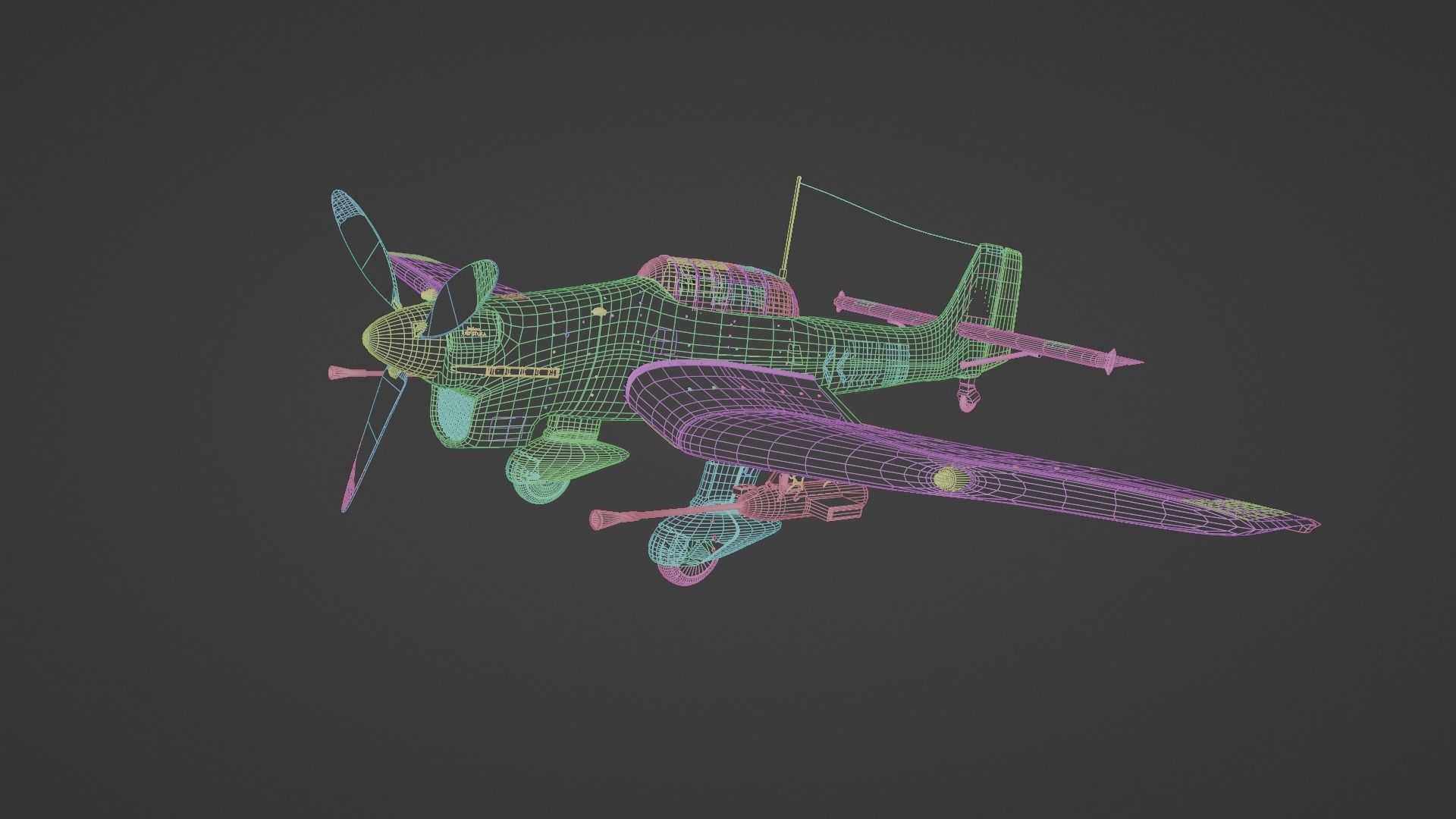 The stuka- Junkers Ju87- Germen WWII fighter airplane free VR / AR ...