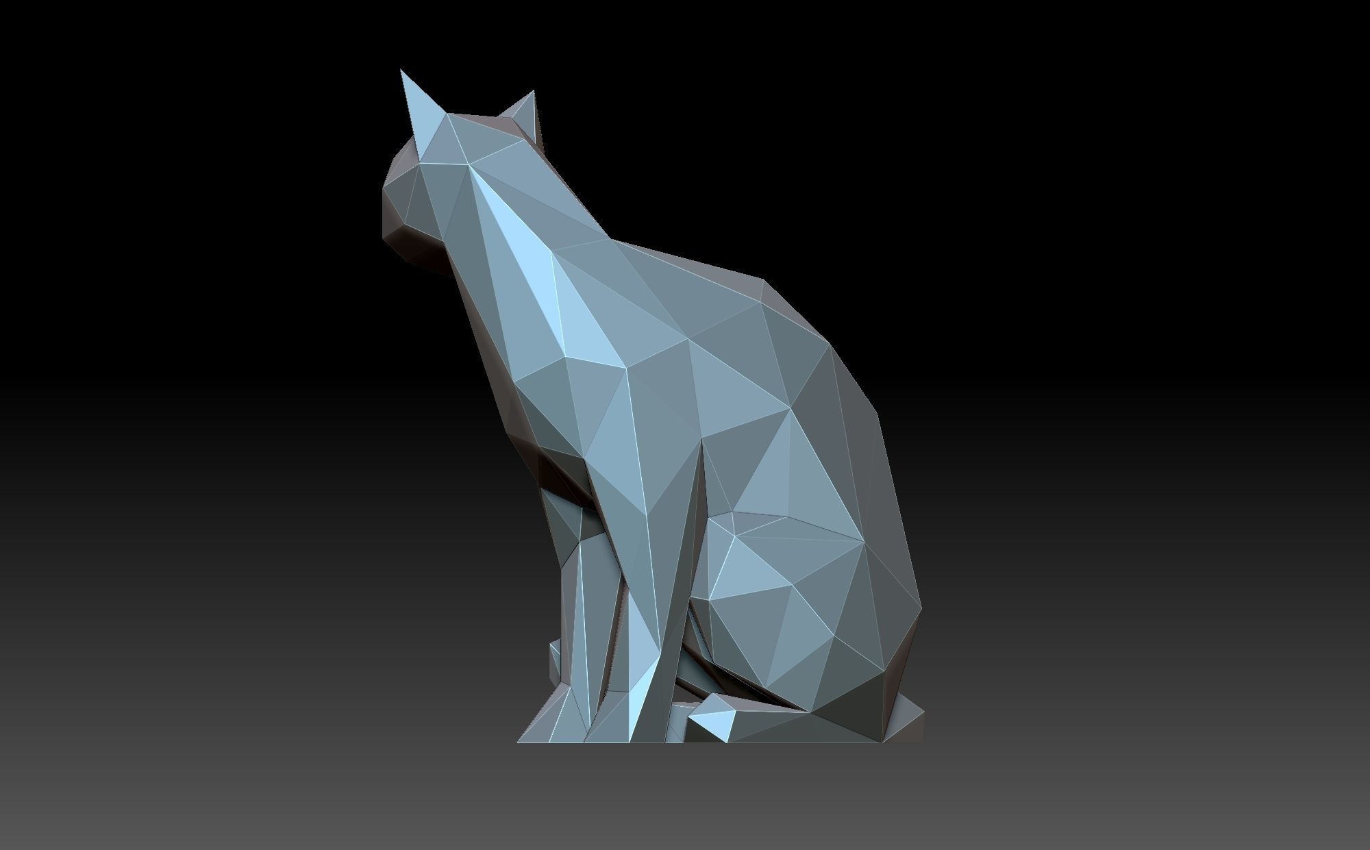 Low poly cat 3D model 3D printable | CGTrader