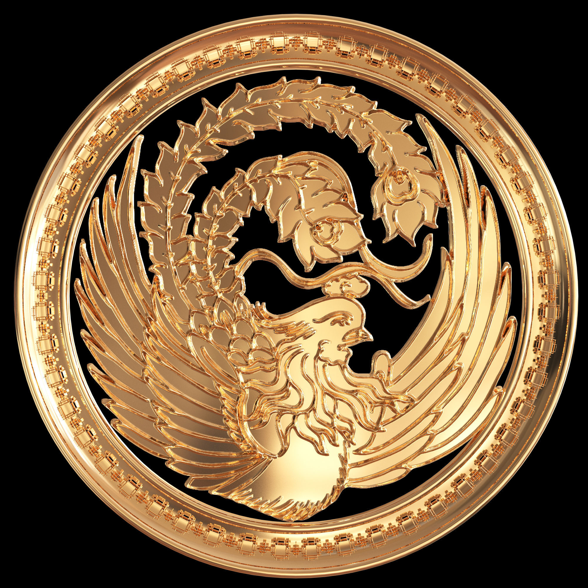 1300 asian element symbol and pattern alpha 3D model | CGTrader