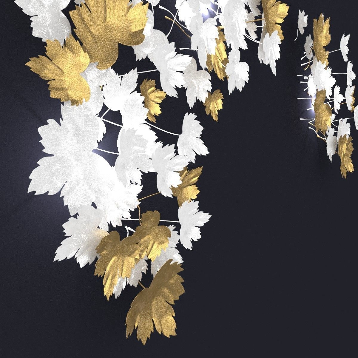 Art et floritude vine leaves sculpture 3D model | CGTrader