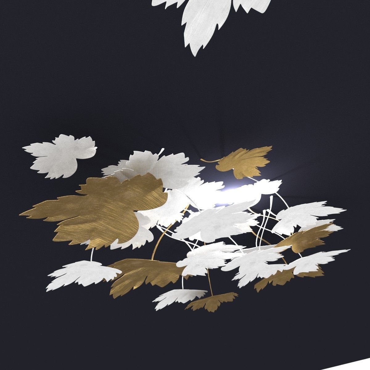 Art et floritude vine leaves sculpture 3D model | CGTrader