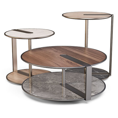 Giorgetti Meda Clamp - Coffee and Side Tables 3D model | CGTrader