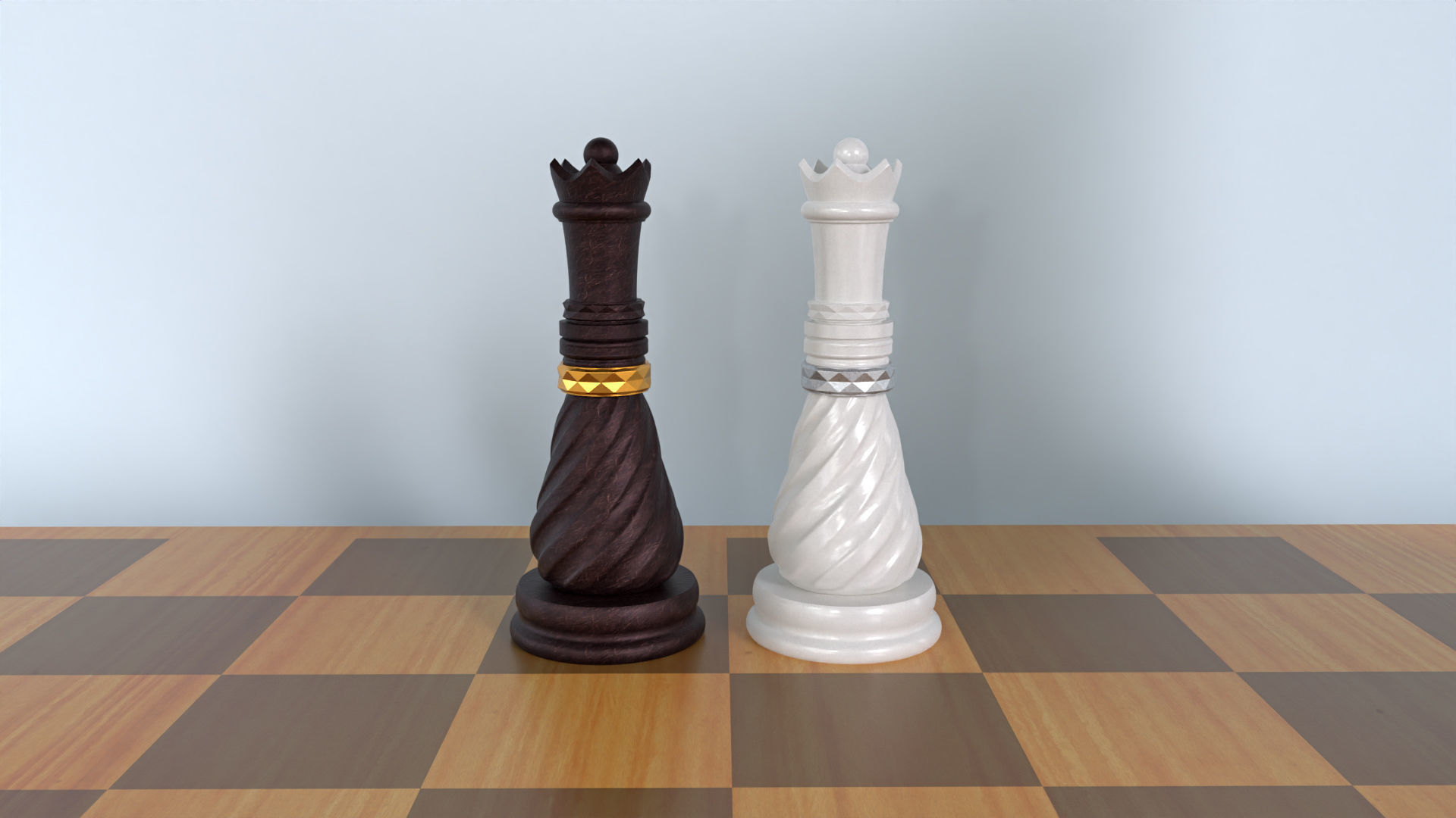 Queen 3D Luxury Chess Pieces 3D Print Model 3D model 3D printable ...
