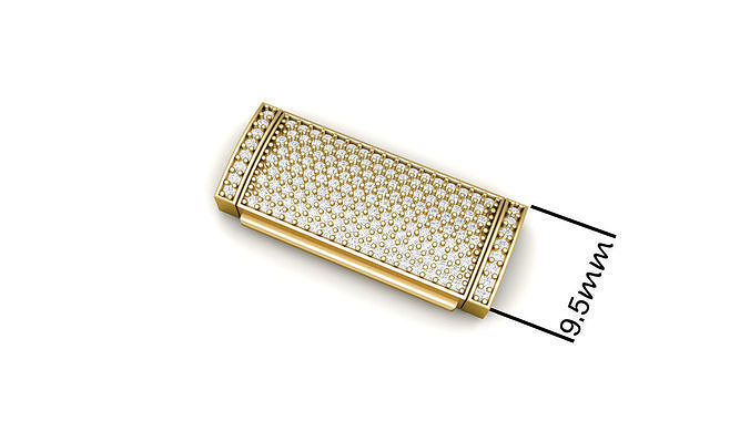 9 and Half MM Diamond Lock Box for Jewelry 3D model 3D printable | CGTrader