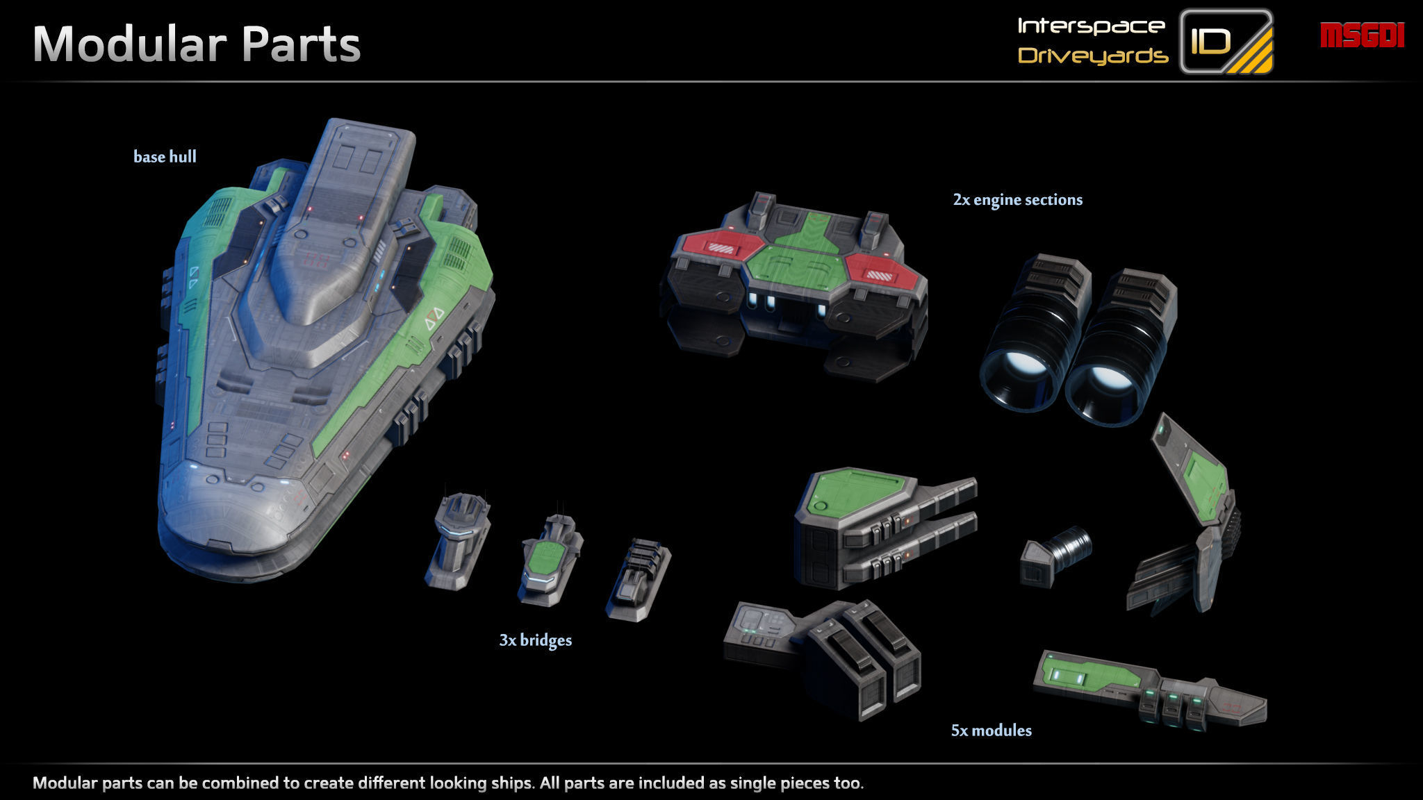 3D model Atlantica Class Cruiser VR / AR / low-poly | CGTrader