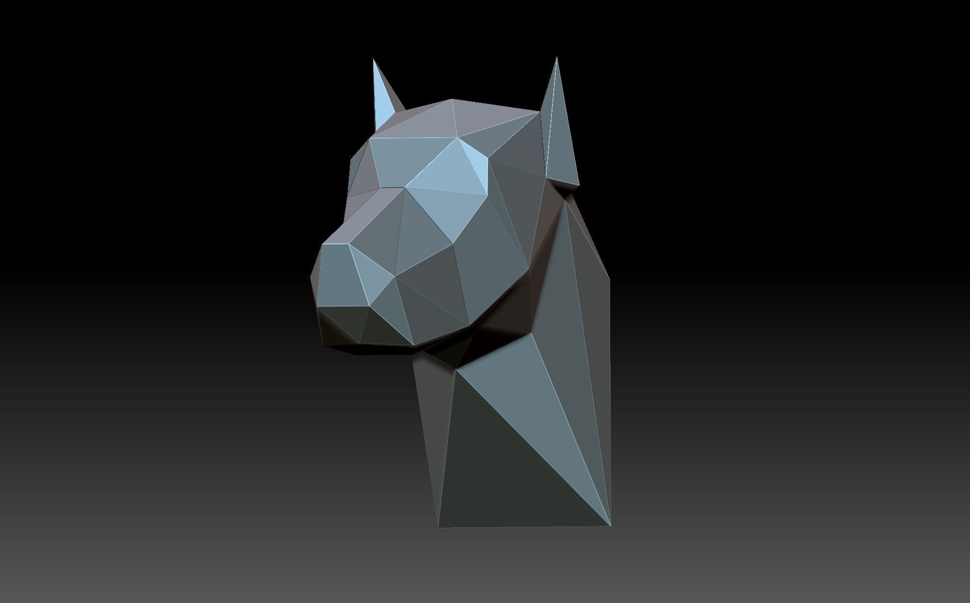 Head dog 3D model 3D printable | CGTrader
