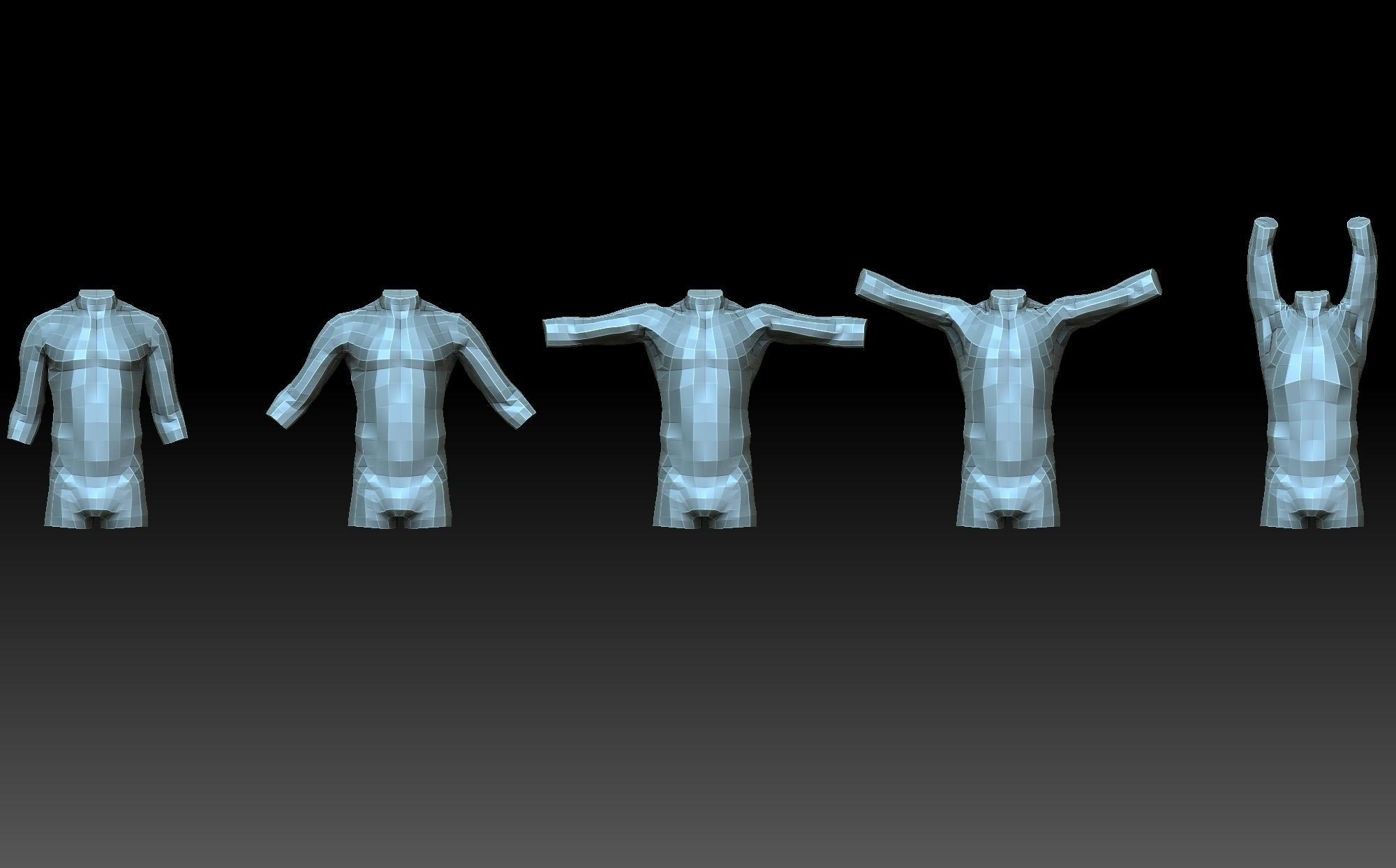 Low poly torso different mannequins 3D model 3D printable | CGTrader