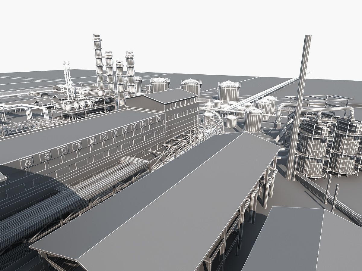 Chemical Plant 2 3D model | CGTrader