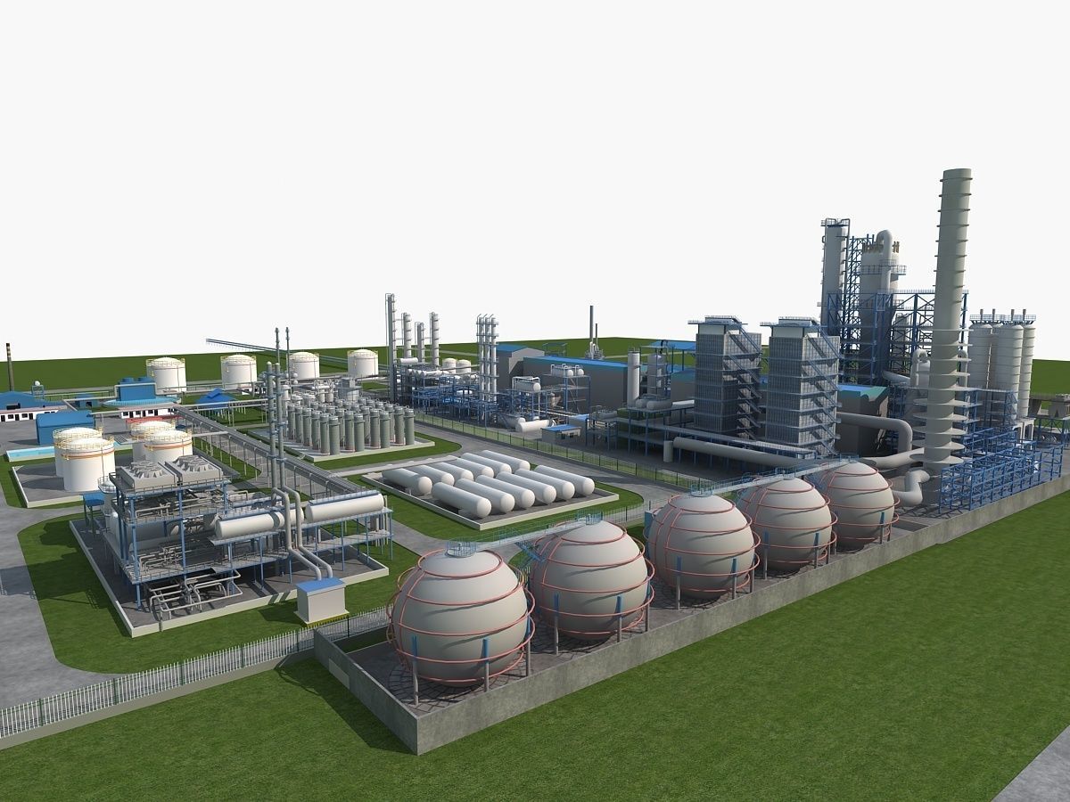 Chemical Plant 2 3D model | CGTrader