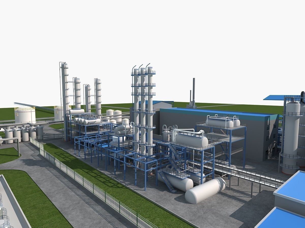 Chemical Plant 2 3D model | CGTrader