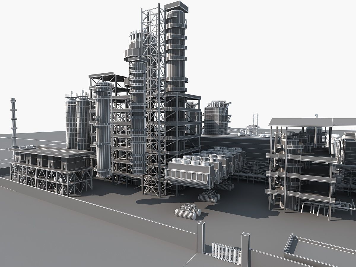 Chemical Plant 2 3D model | CGTrader