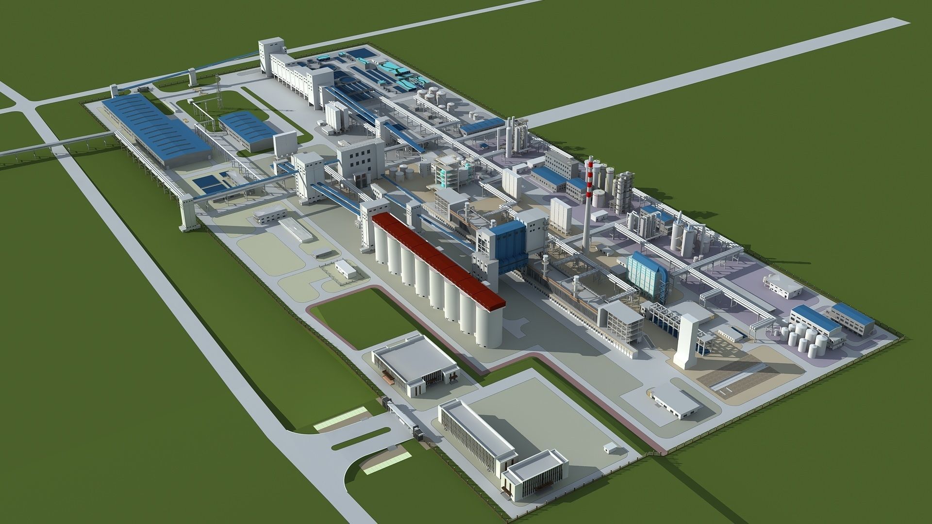 Chemical Plant 3 3D model | CGTrader