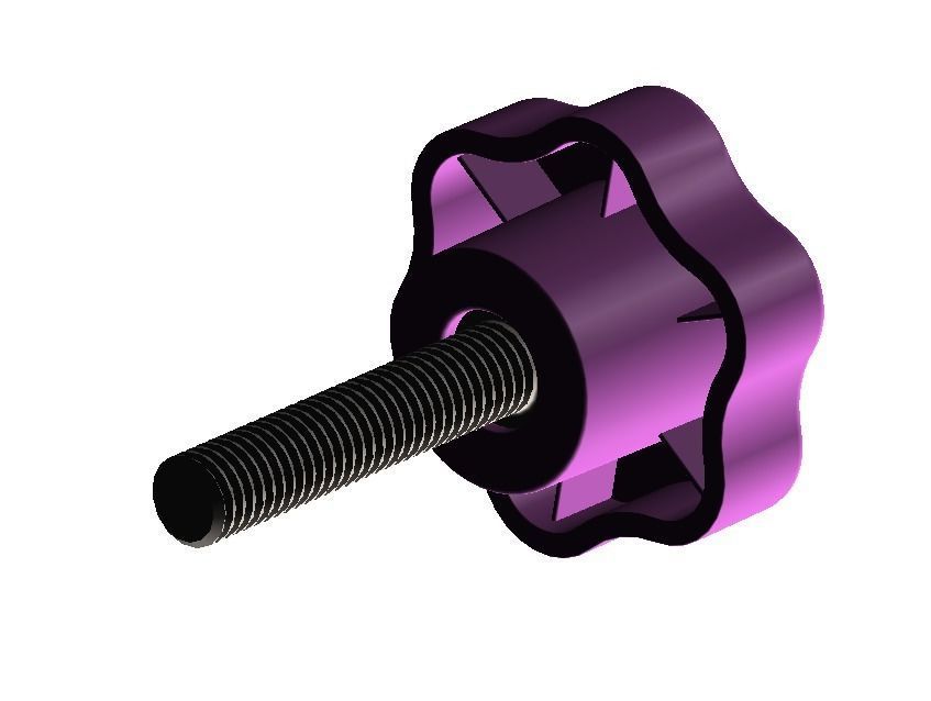 Star hand screw M8 3D model | CGTrader