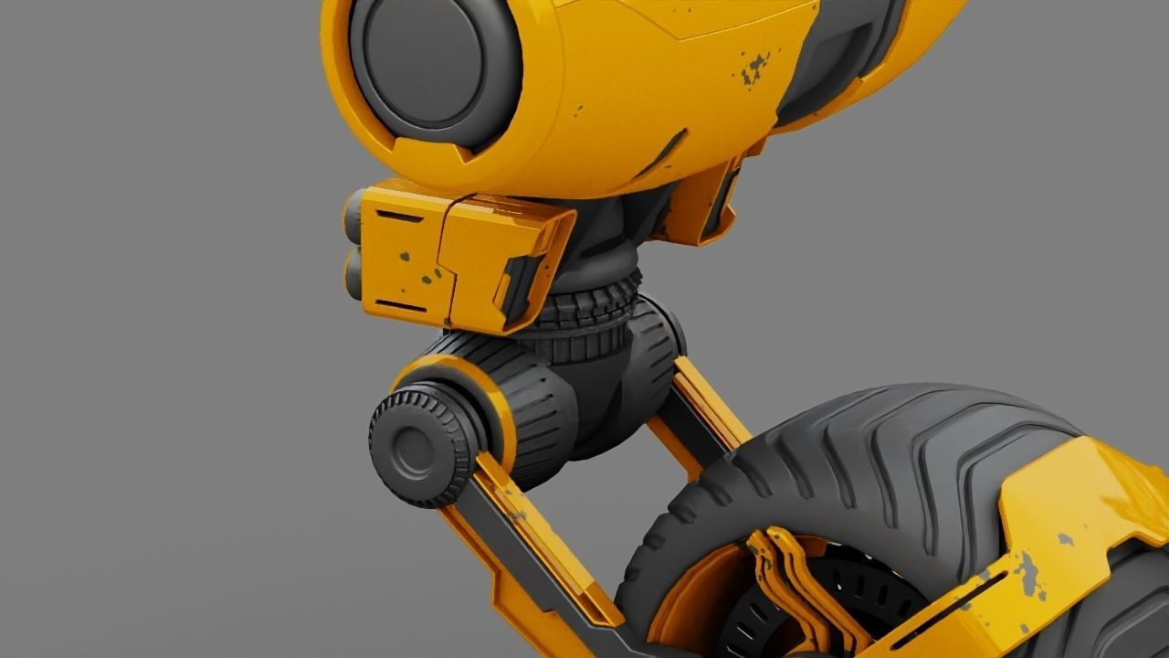 Wheel Droid rigged character 3D model rigged | CGTrader