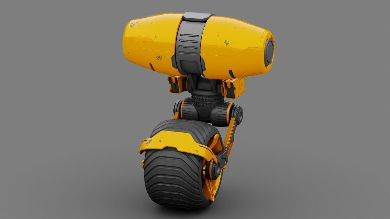 Wheel Droid rigged character 3D model rigged | CGTrader