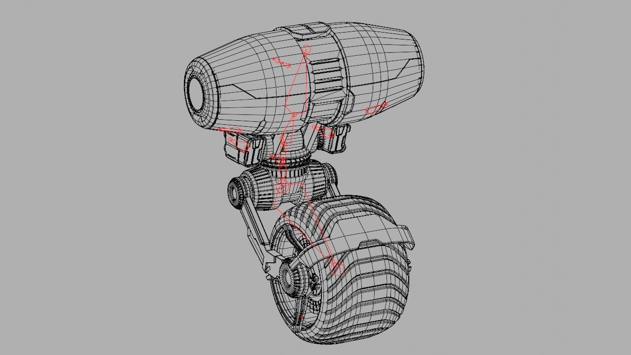 Wheel Droid rigged character 3D model rigged | CGTrader