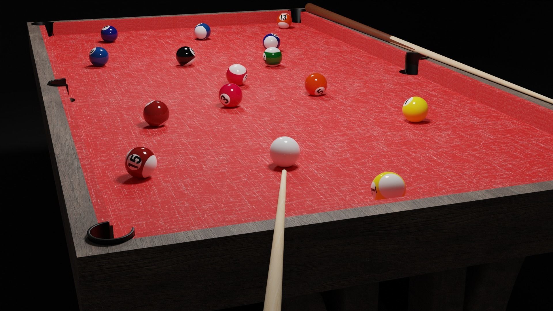 8 ball pool table 3D model | CGTrader
