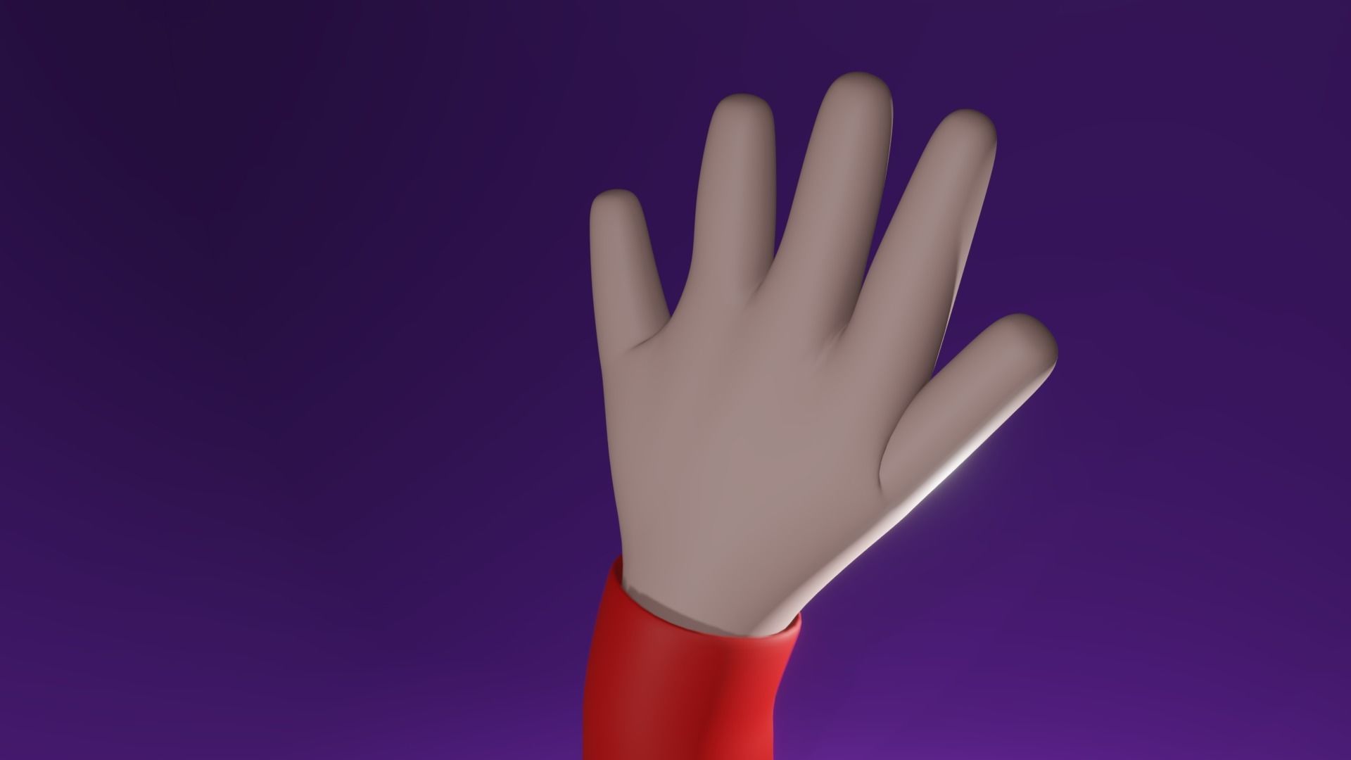 Cartoon Hand - low-poly 3d model 3D model 3D printable | CGTrader