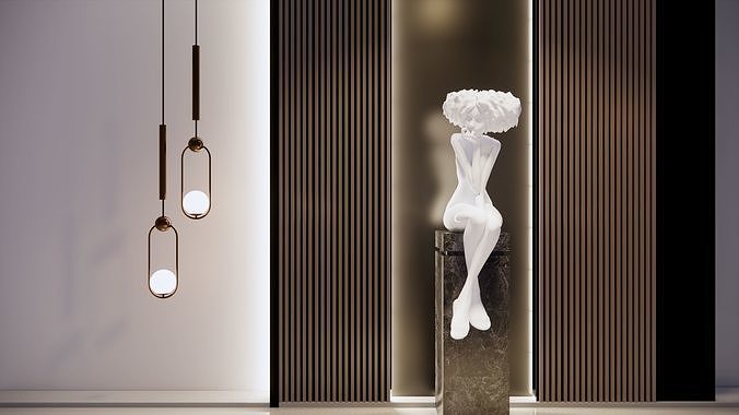 modern figure girl sculpture 3D model | CGTrader