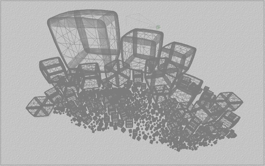Group of rounded cubes Bryce 7 Model 3D model rigged | CGTrader