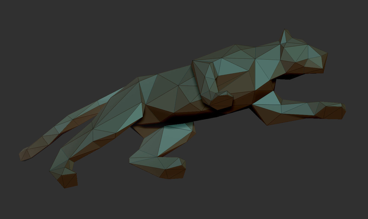 Low poly panther 3D model 3D printable | CGTrader