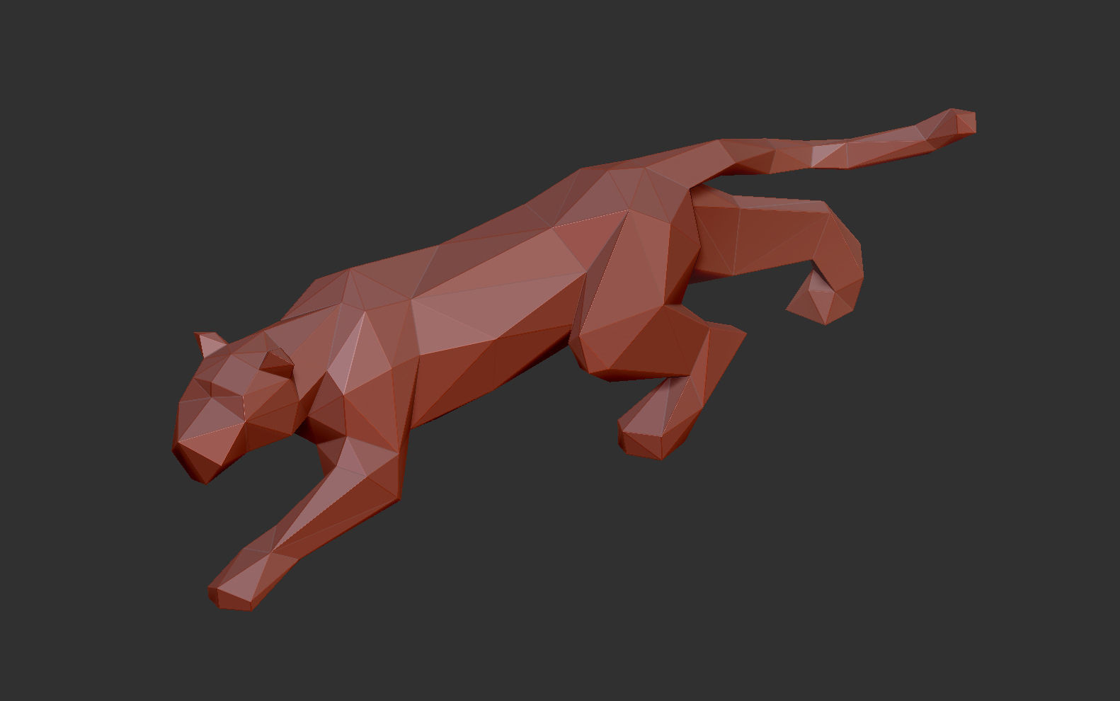 Low poly panther bull 3D model 3D printable | CGTrader