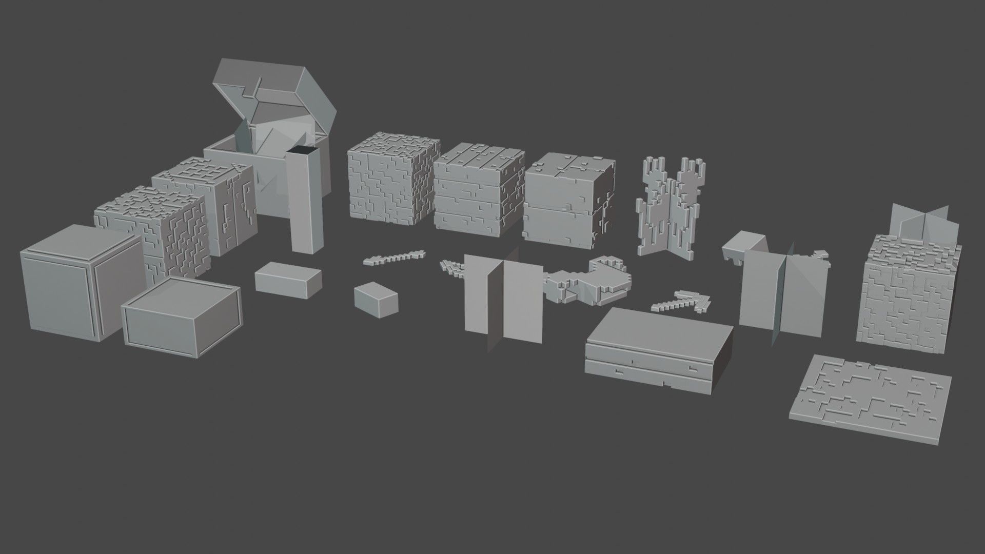 Minecraft basic pack free VR / AR / low-poly 3D model | CGTrader