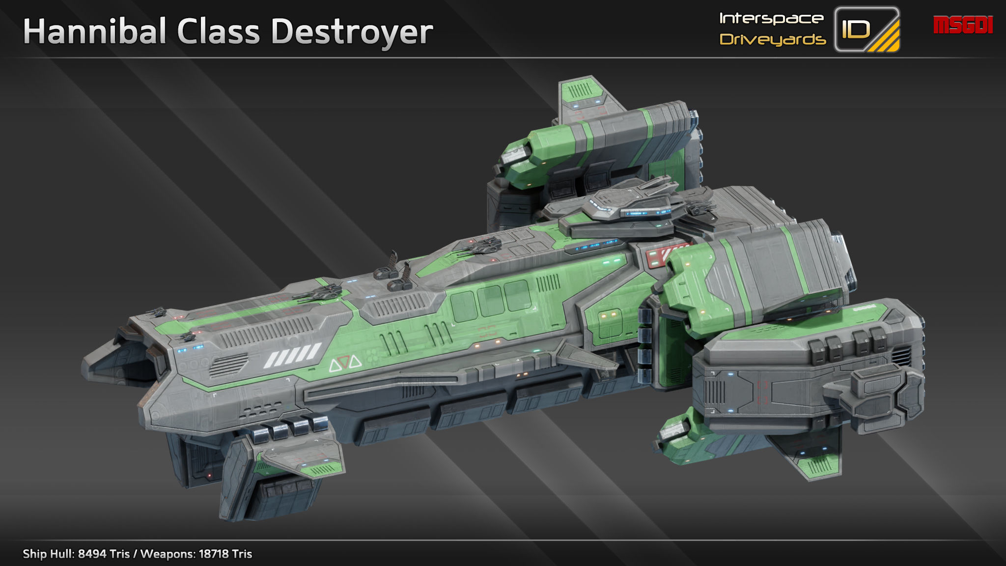 3D model Hannibal Class Destroyer VR / AR / low-poly | CGTrader