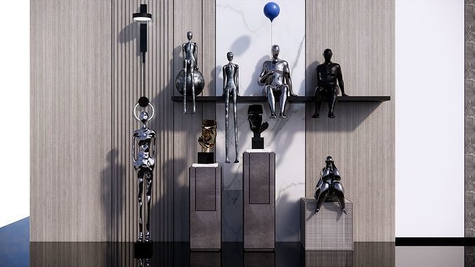 modern figure sculpture 3D model | CGTrader