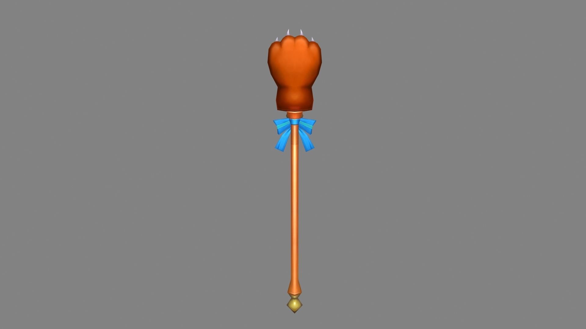 3D model Bear Paw Staff - bear claw scepter - mage weapon VR / AR / low ...