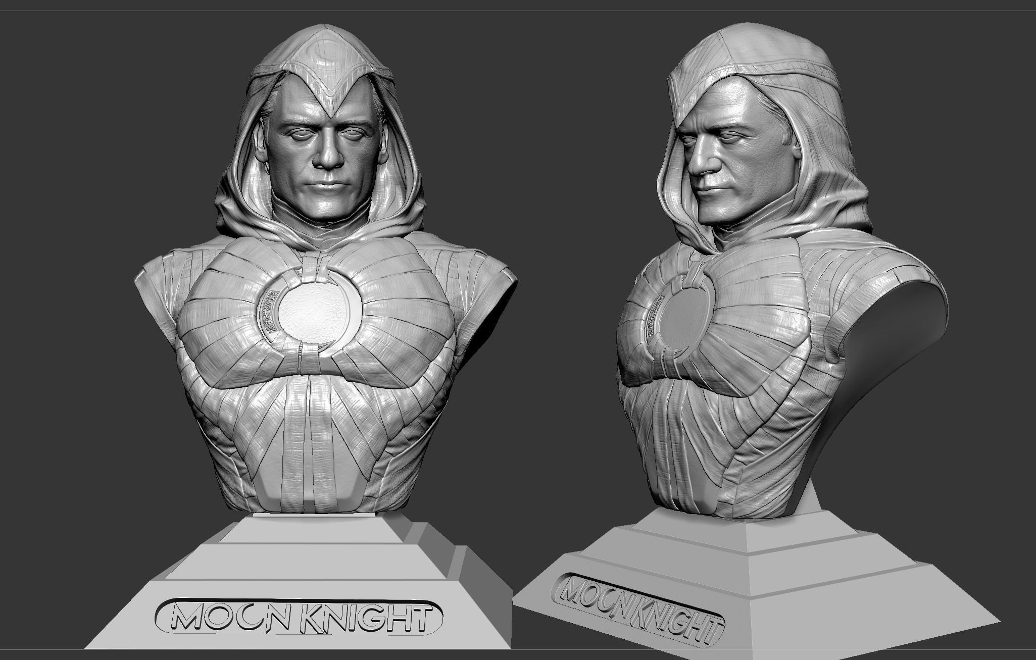 Oscar Isaac- Moon Knight Bust 3D model 3D printable | CGTrader