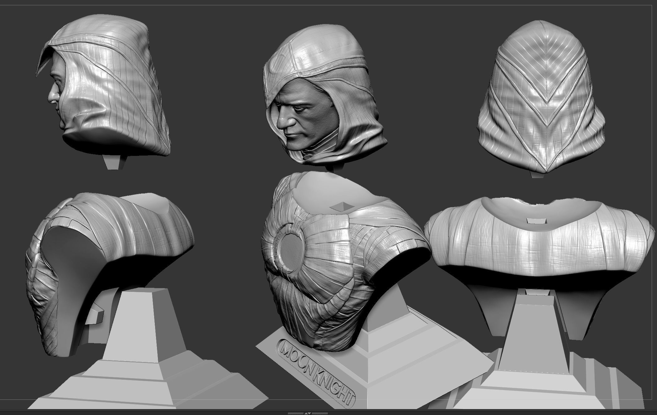 Oscar Isaac- Moon Knight Bust 3D model 3D printable | CGTrader