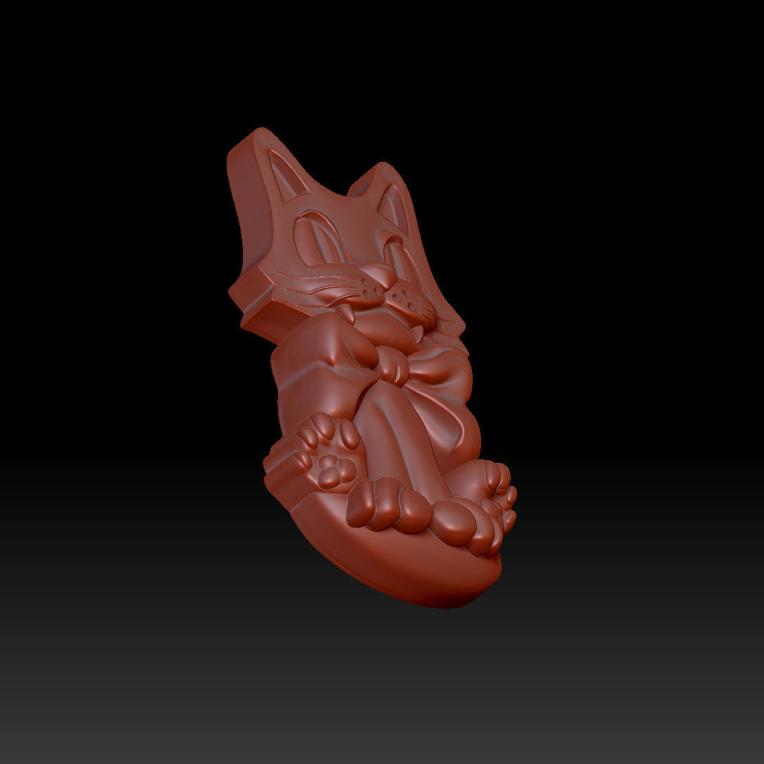 Candy cat 3D model 3D printable | CGTrader