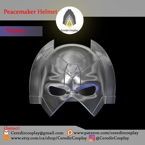 Peacemaker helmet 3 variations from new show 3D model 3D printable ...