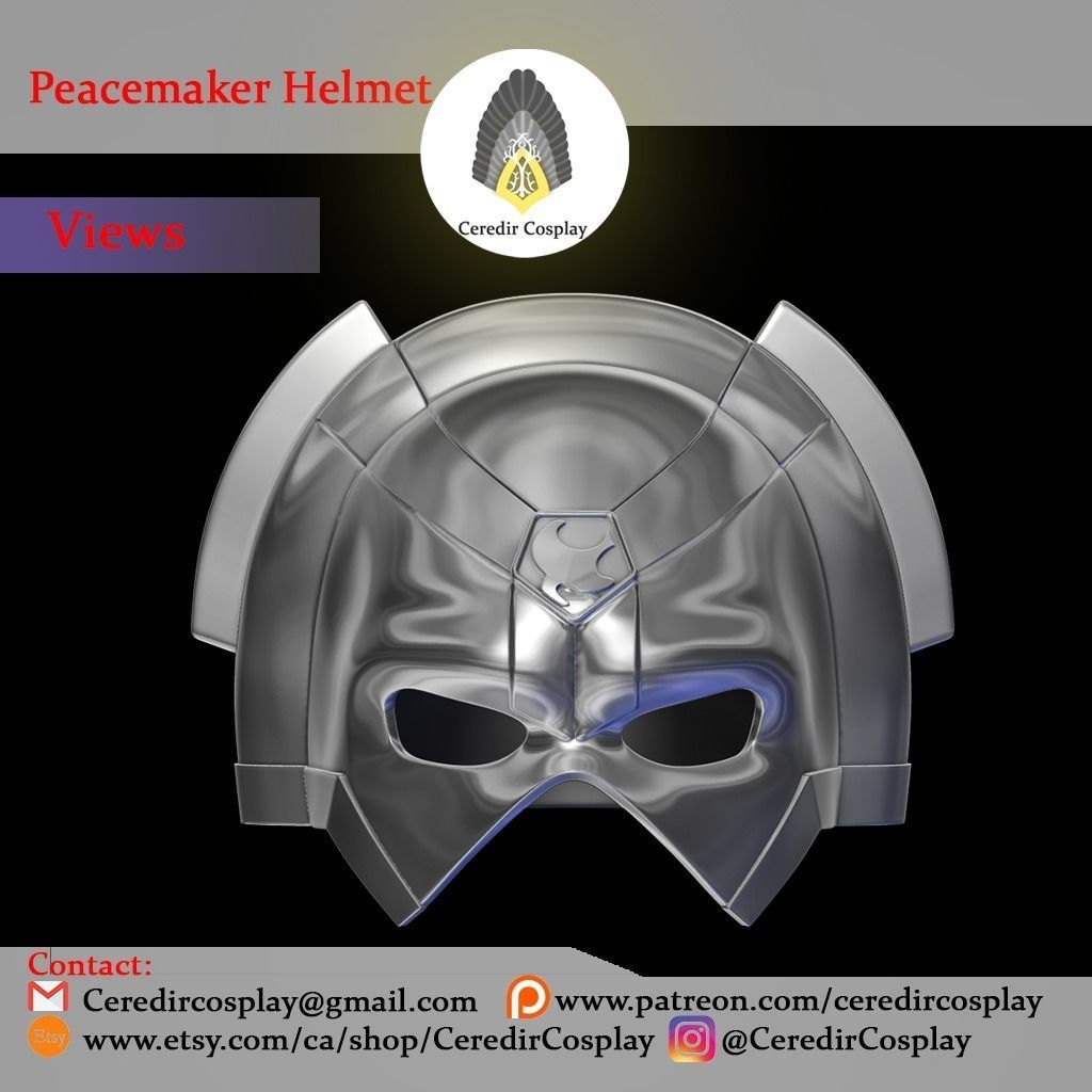 Peacemaker helmet 3 variations from new show 3D model 3D printable ...