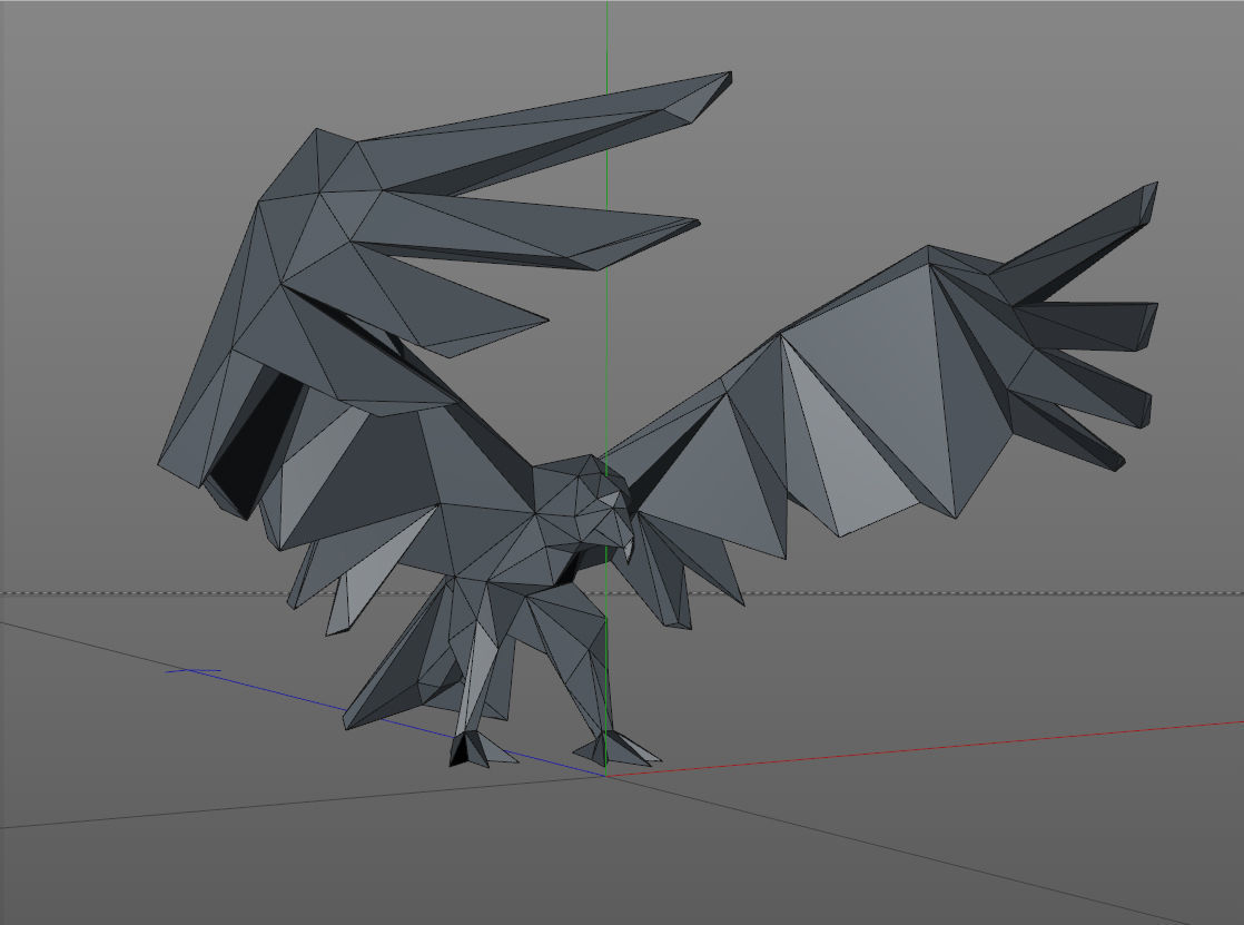 Low Poly Eagle origami 3D model 3D printable | CGTrader